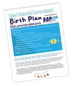AAP-CA3’s Baby’s Birth Plan – Handout – American Academy of Pediatrics – California Chapter 3