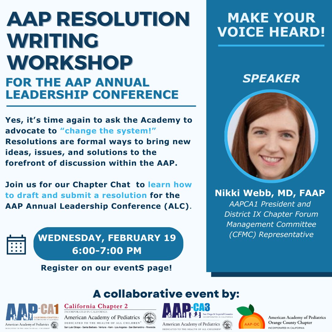 AAP Resolution Writing Workshop – American Academy of Pediatrics ...